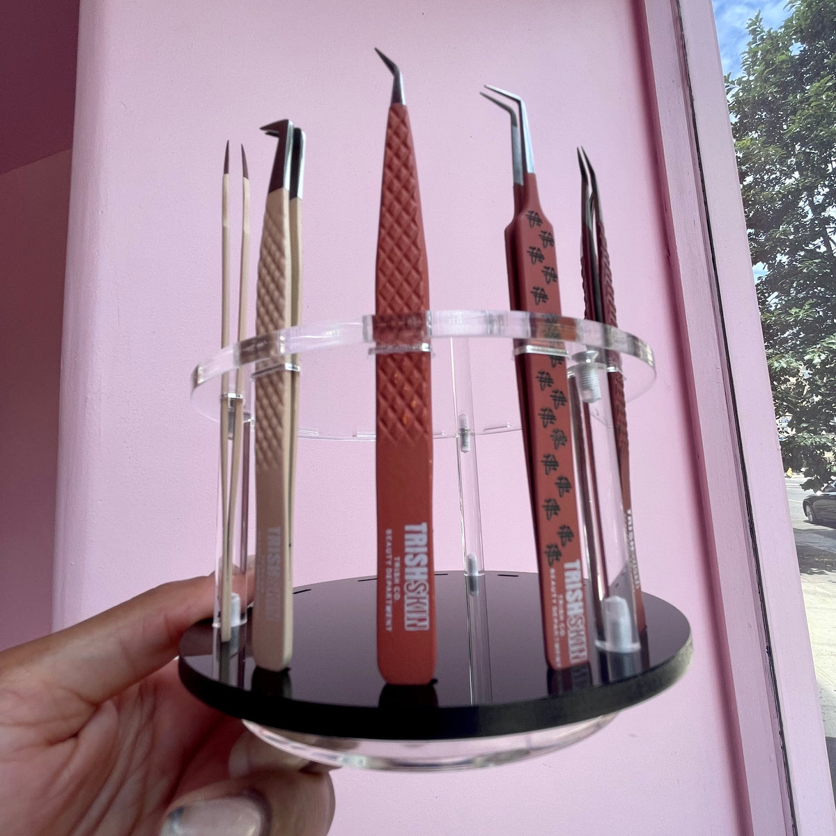Spinning Tweezer Stand – Acrylic Rotating Holder (Holds 12) | Trish Co ...